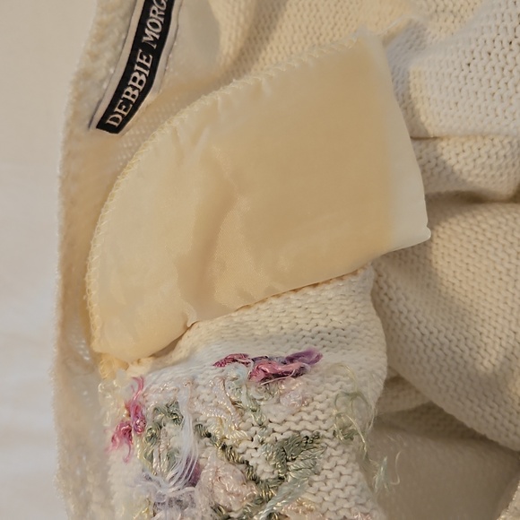 Debbie Morgan | Sweaters | Debbie Morgan Vintage Floral Embroidered ...
